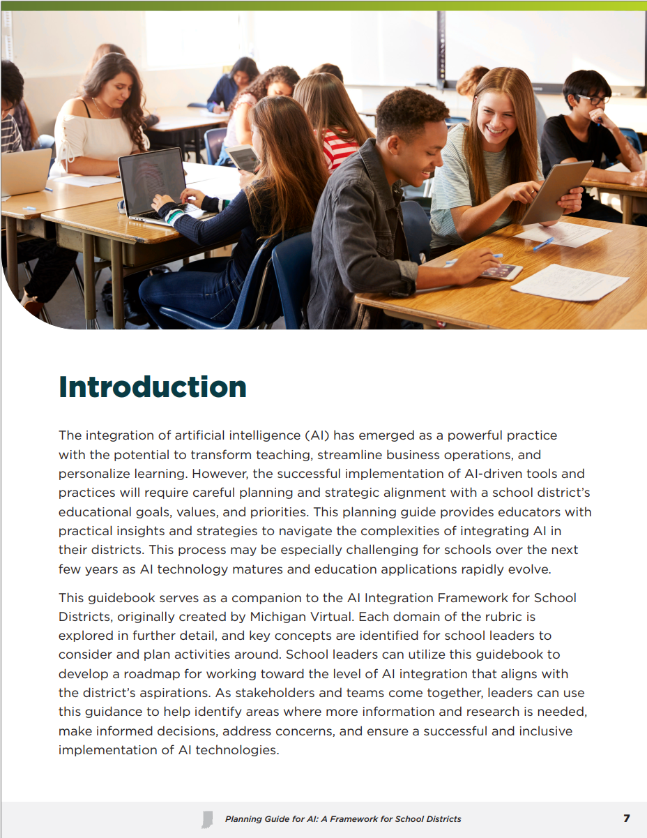 Planning Guide for AI: A Framework for School Districts - Keep Indiana ...